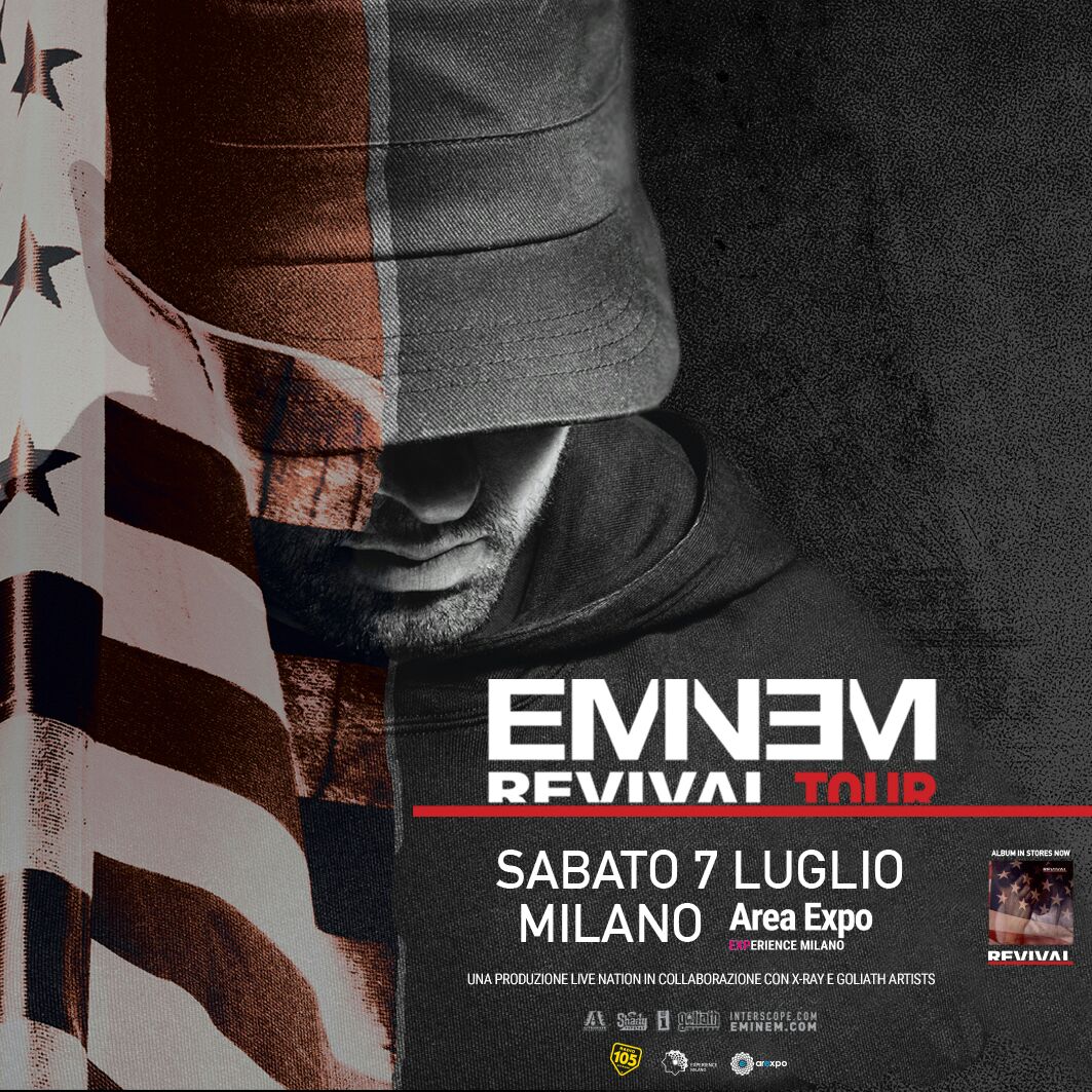 EMINEM IN CONCERTO IN ITALIA, 7 LUGLIO 2018, MILANO - CONFERMA UFFICIALE